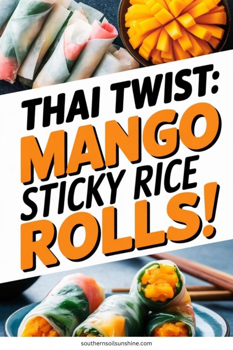 Thai Mango Sticky Rice Spring Rolls Recipe - Southern Soil Sunshine