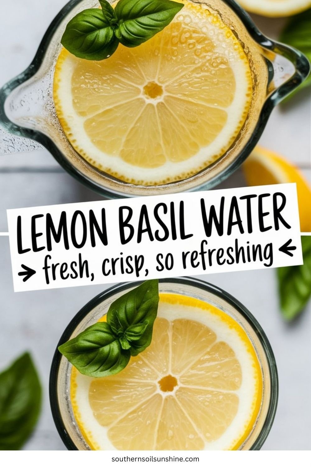 Lemon Basil Infused Water - Southern Soil Sunshine