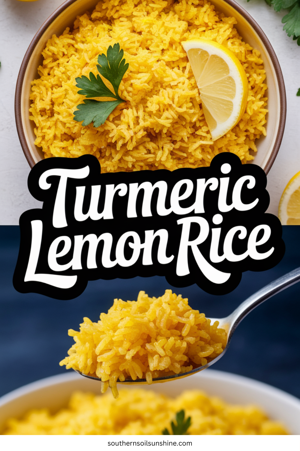 Zesty Turmeric Lemon Rice - Southern Soil Sunshine