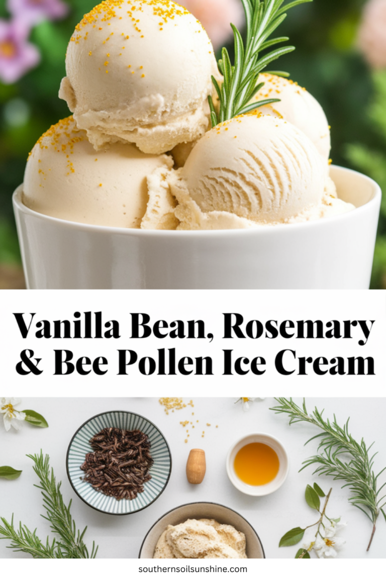 Elegant & Earthy Vanilla Bean, Rosemary & Bee Pollen Ice Cream ...