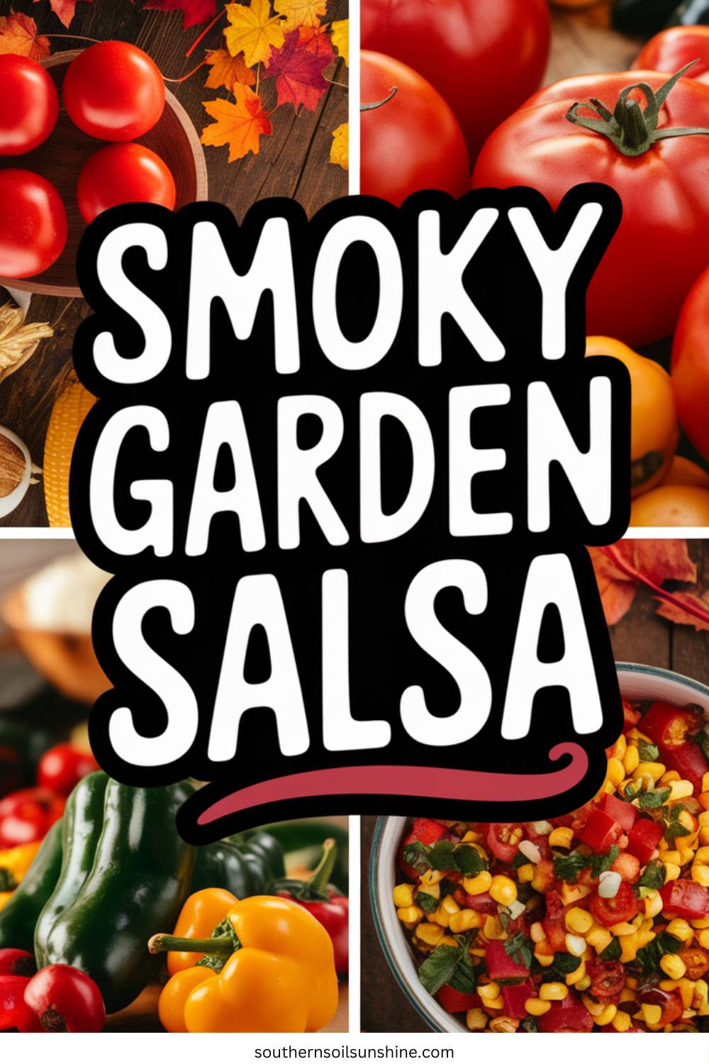 Smoky Garden Salsa with Charred Corn and Poblano - Southern Soil Sunshine