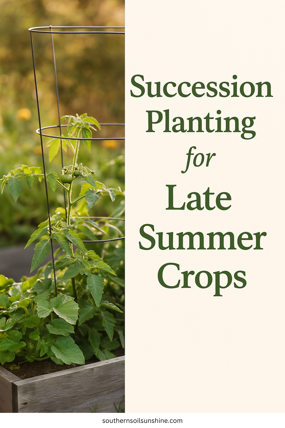 Succession Planting for Late Summer Crops - Southern Soil Sunshine