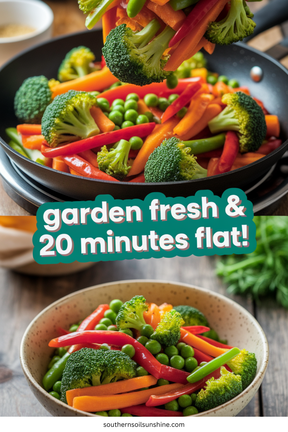 Garden Veggie Stir-Fry with Ginger Garlic Sauce - Southern Soil Sunshine