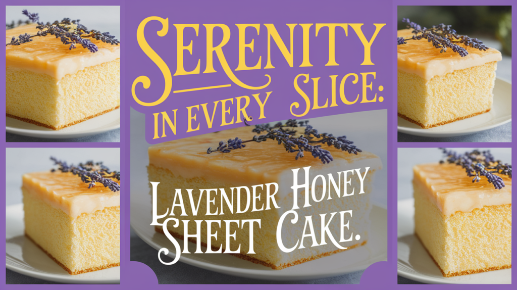 Serenity in Every Slice: Lavender Honey Sheet Cake - Southern Soil Sunshine
