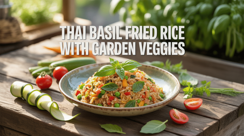 🌿 Savory Thai Basil Fried Rice with Garden Veggies - Southern Soil Sunshine