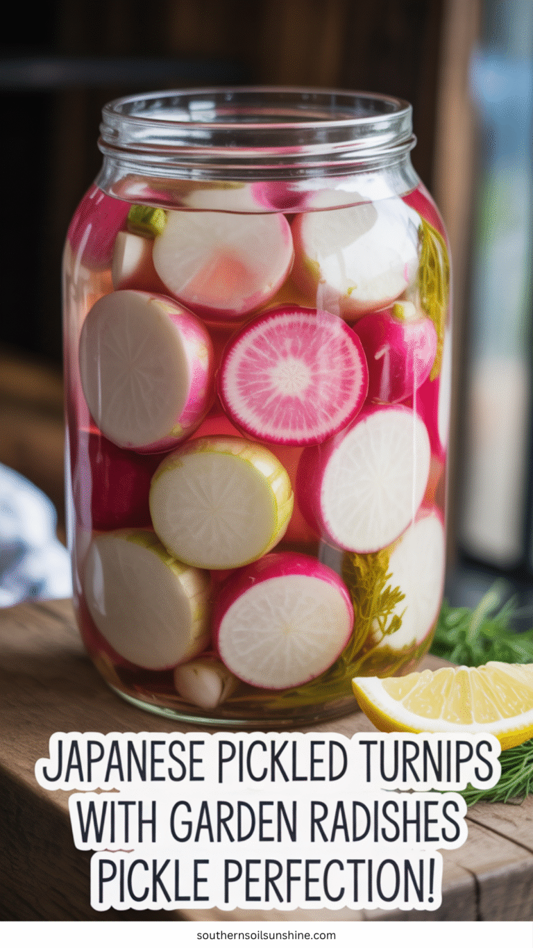 🌿 Japanese Pickled Turnips with Garden Radish - Southern Soil Sunshine