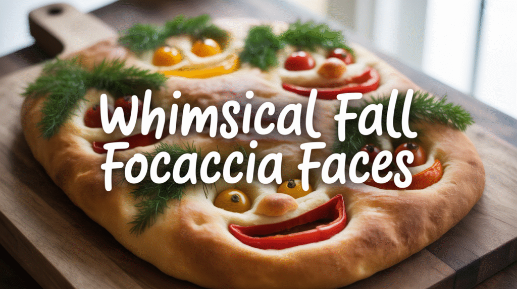 Fall Garden Focaccia with Herb Faces - Southern Soil Sunshine