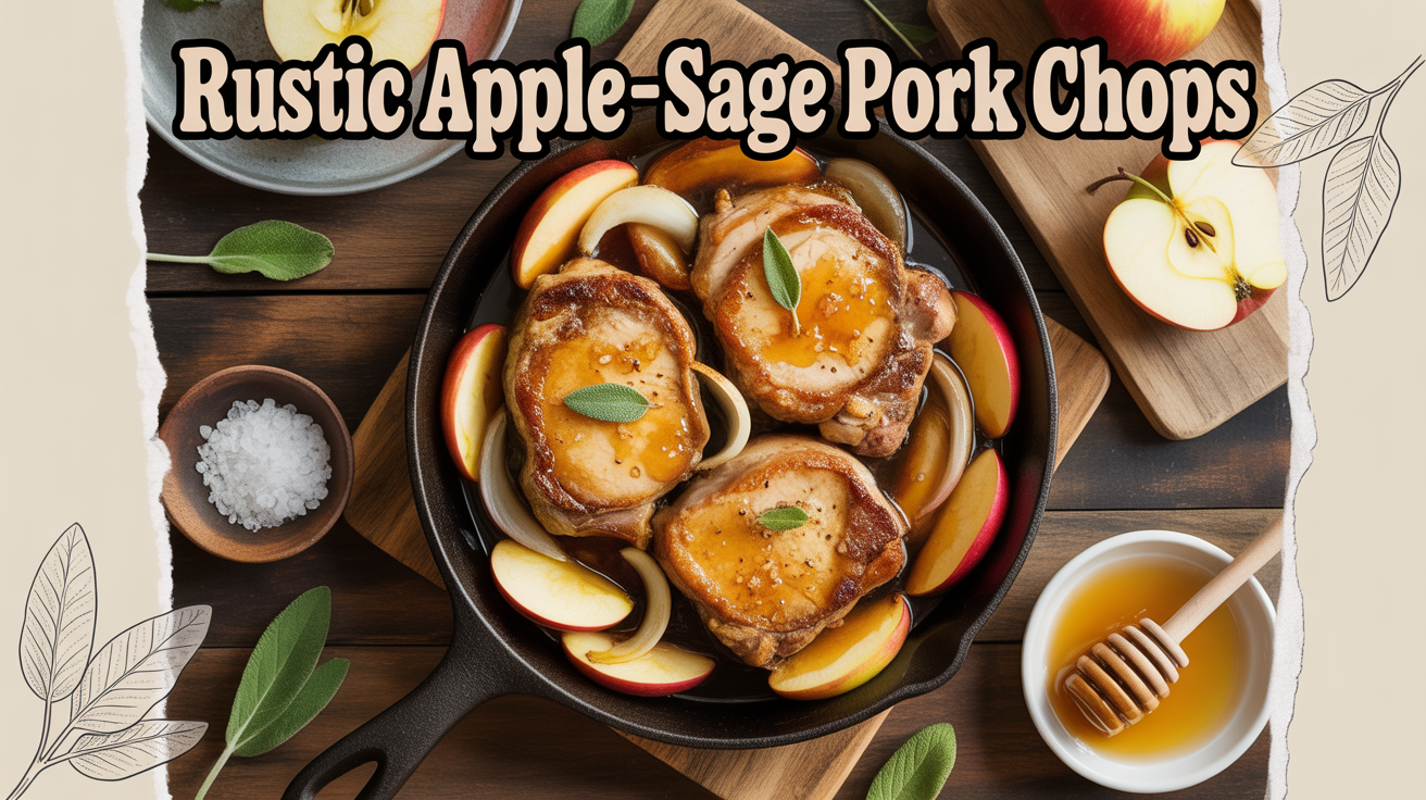 Rustic Apple-Sage Pork Chops - Southern Soil Sunshine
